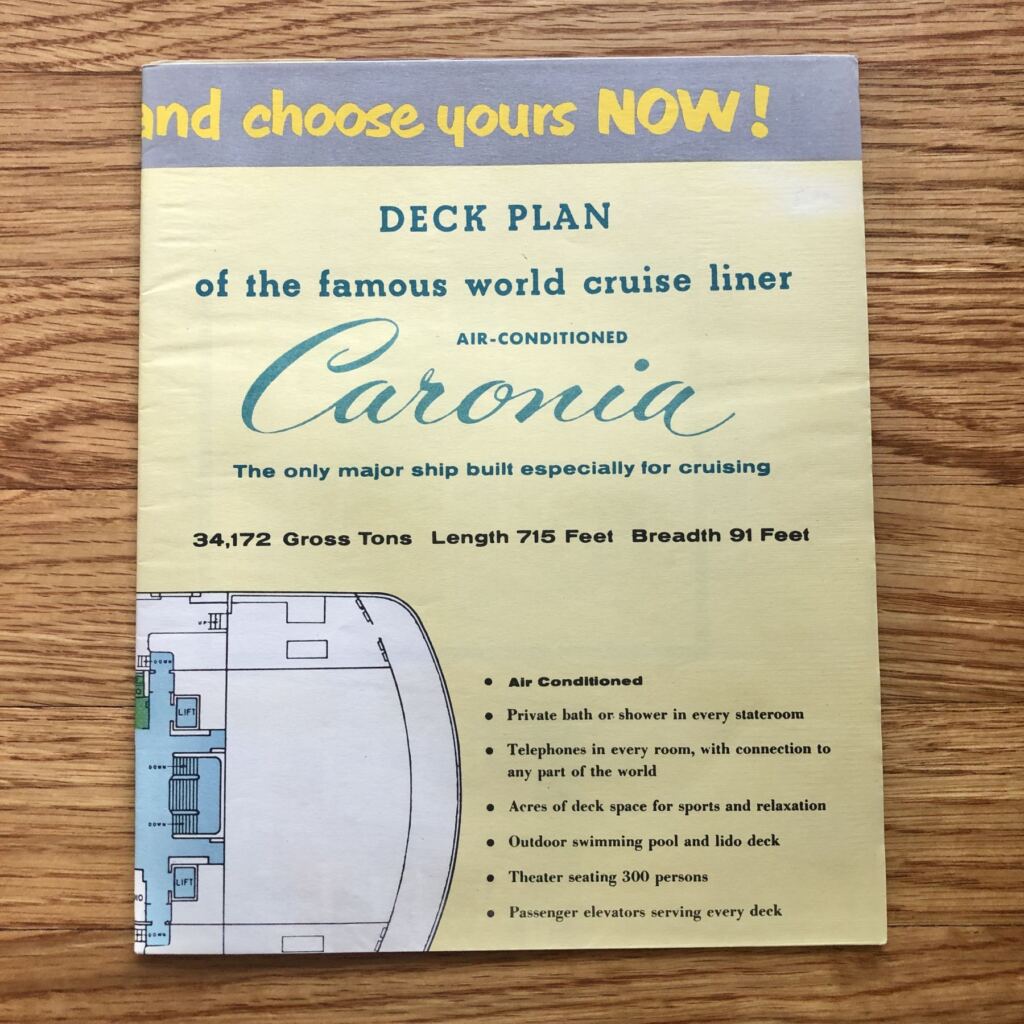 RMS Caronia deck plan 1 - Luxury Liner Row